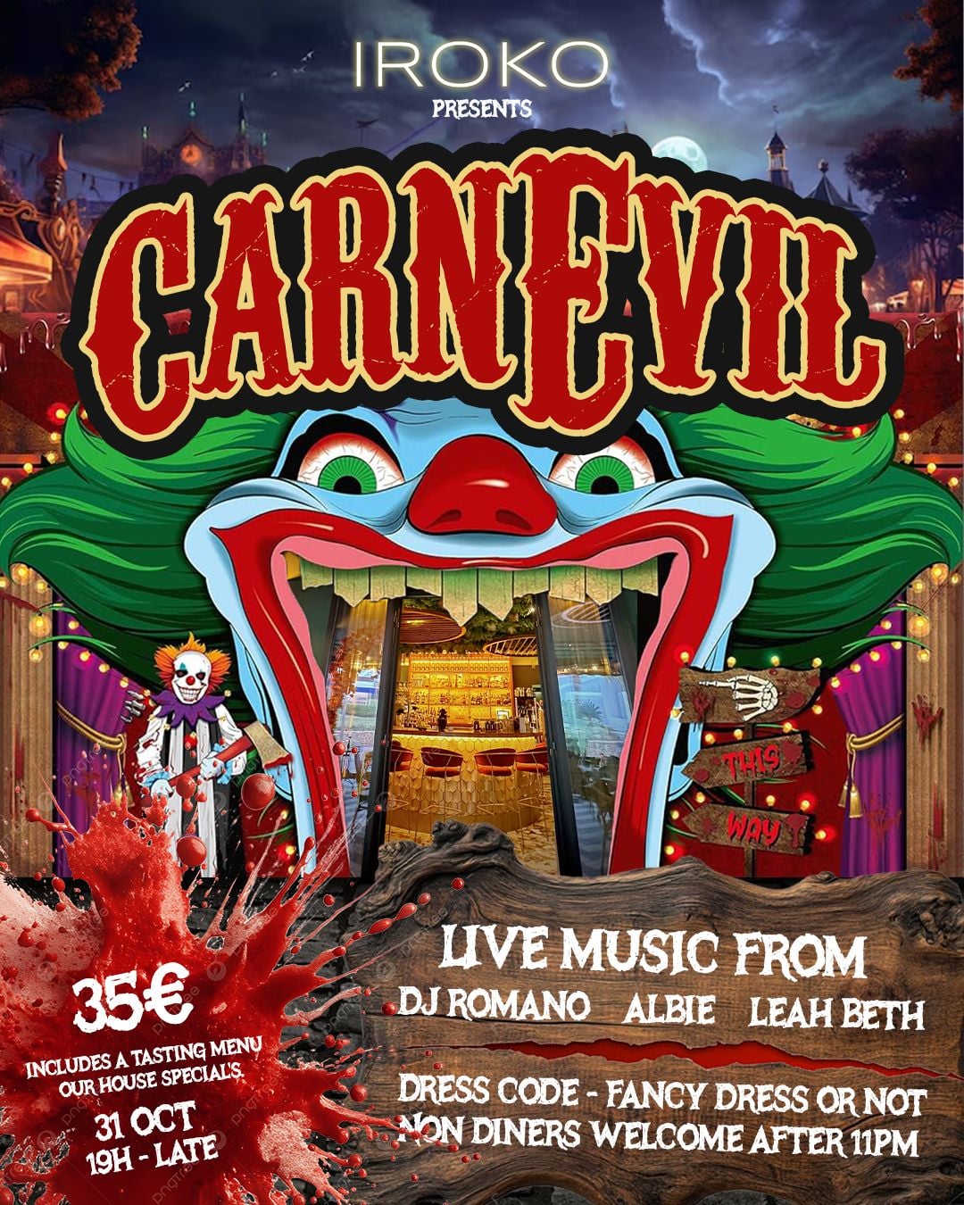 CarnEvil Halloween Party | Iroko Mallorca | Book Online